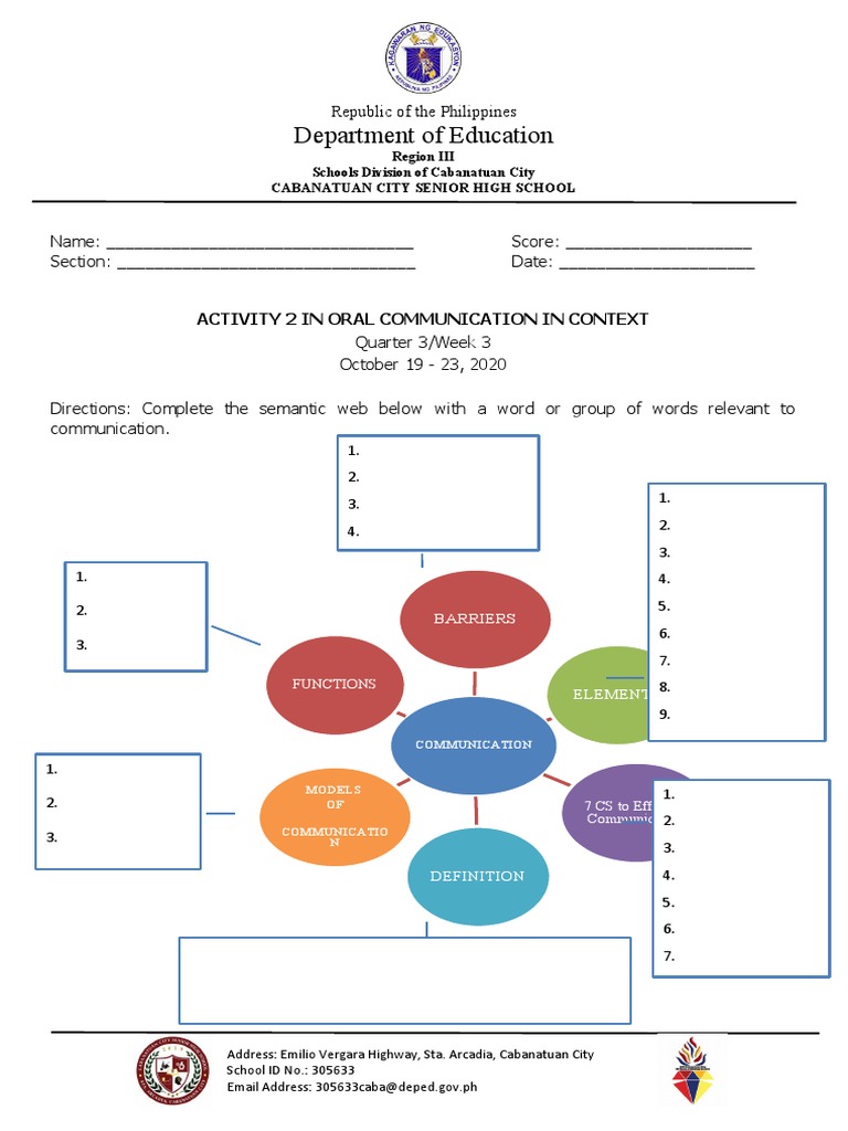 Activity Sheet # 2 - Week 3 | Download Free PDF | Cognitive Science ...