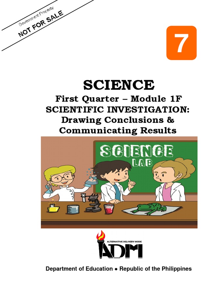 Science7 - Module1F - SCIENTIFIC INVESTIGATION Drawing Conclusions ...