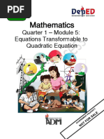 Quarter 1-Module 2: Mathematics | PDF | Quadratic Equation | Equations