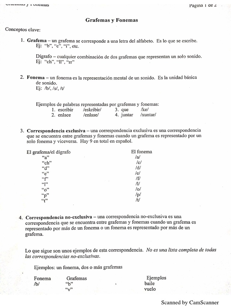 3 - Fonemas y Grafemas | PDF