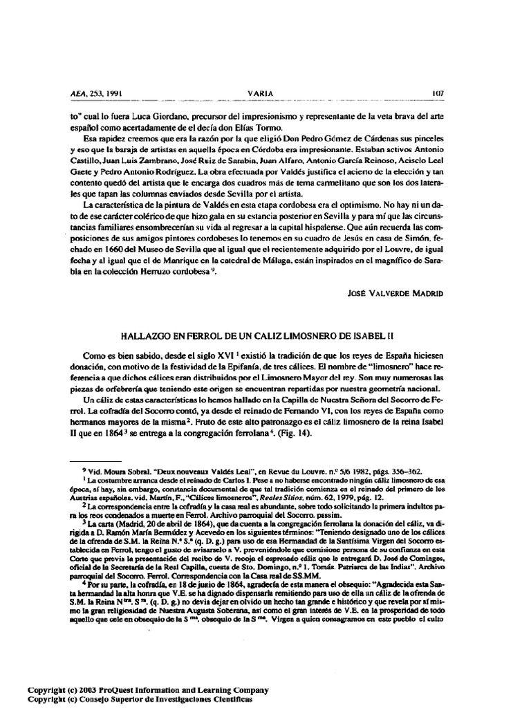 Hallazgo en Ferrol de Un Caliz Limosnero de Isabel II | PDF