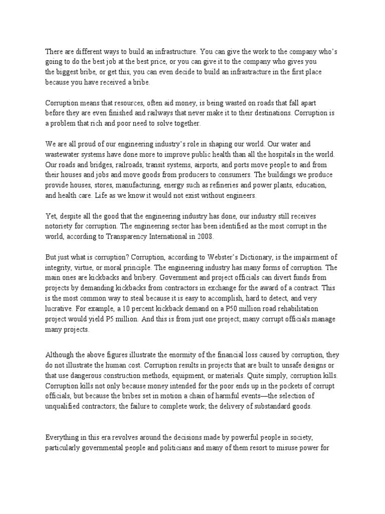 PERSUASIVE SPEECH - 1revisedFINAL | Download Free PDF | Corruption | Political Corruption