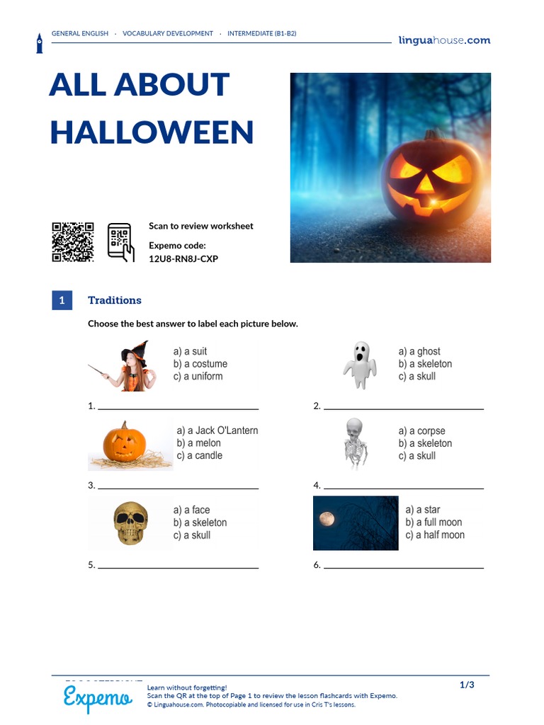 All About Halloween British English Student Ver2 PDF | PDF | Halloween ...