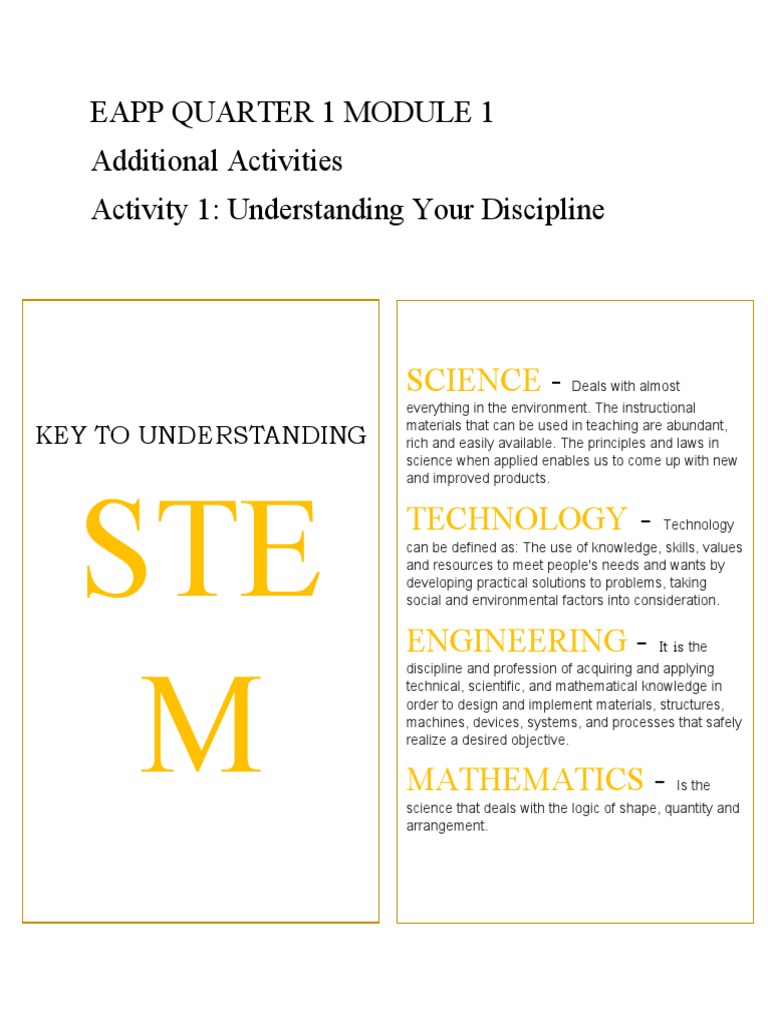 EAPP Q1 Module 1: Understanding Disciplines | PDF | Science | Engineering