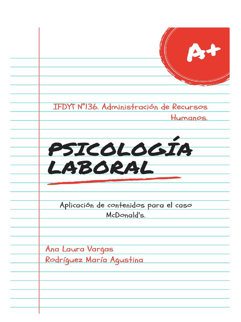 Psicología Laboral TP Final | PDF | Motivación | Motivacional