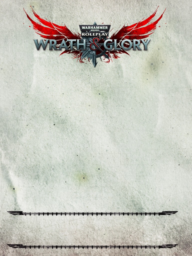 Wrath & Glory - Character Sheet (Fillable) | PDF | Leisure | Sports