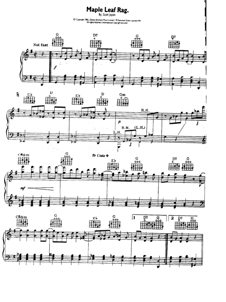 Maple Leaf Rag PDF | PDF