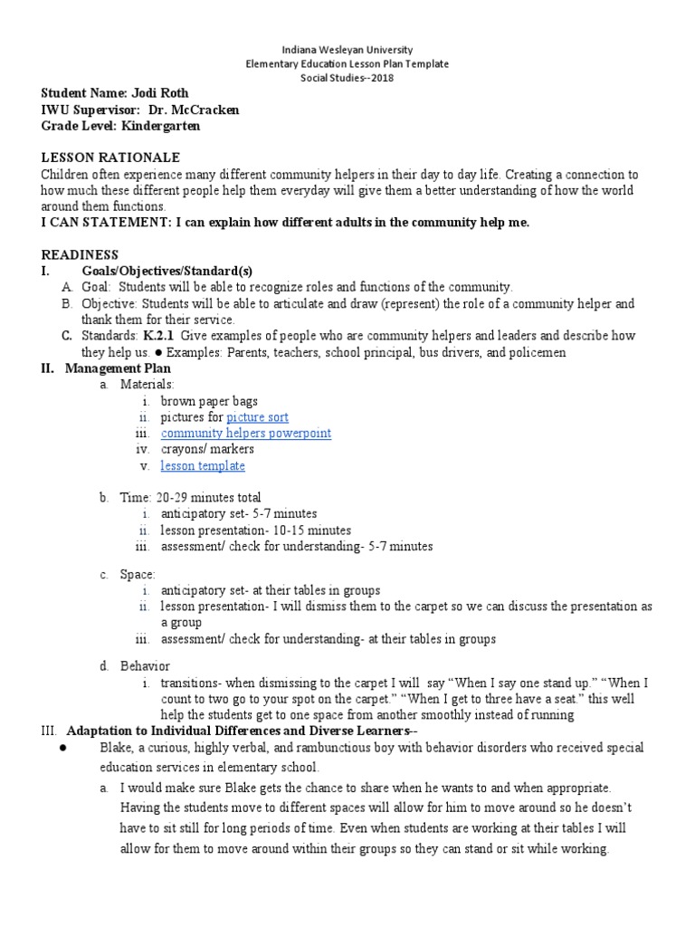 Fixed Ss Lesson 1 | PDF | Lesson Plan | Educational Assessment