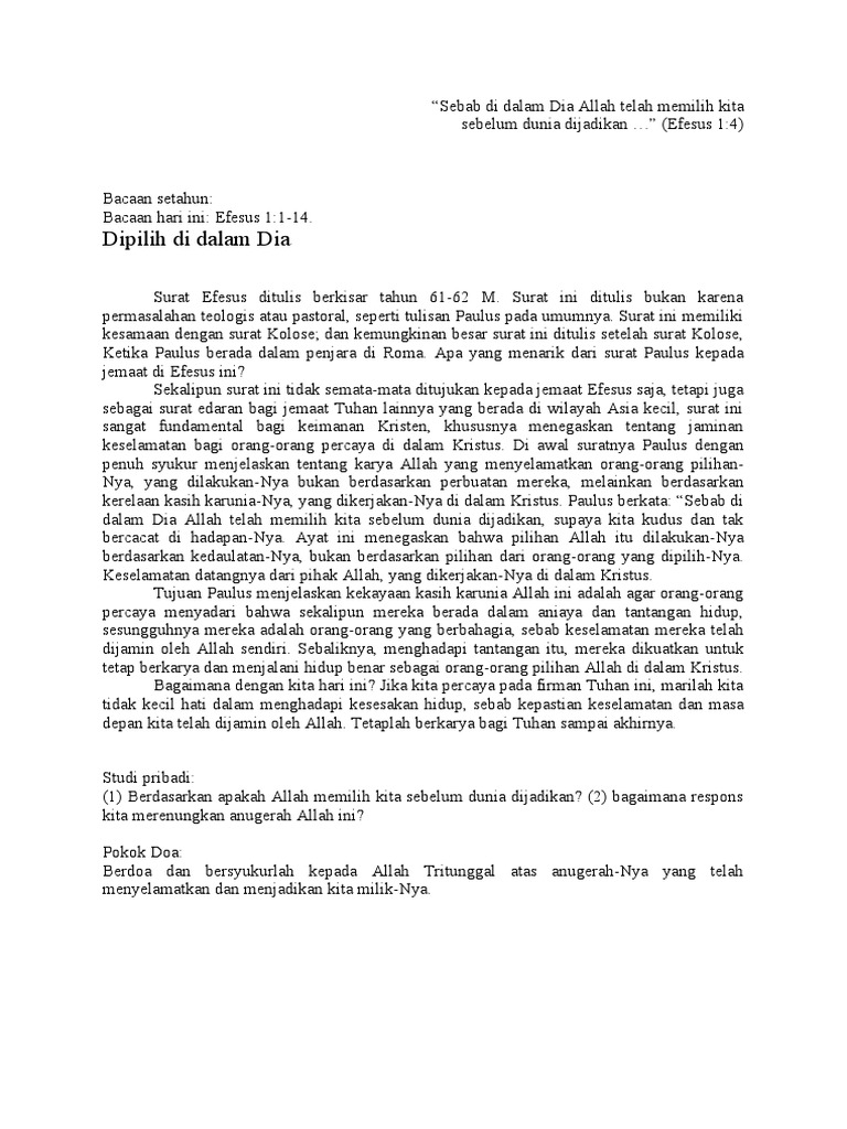 Renungan Rohani | PDF