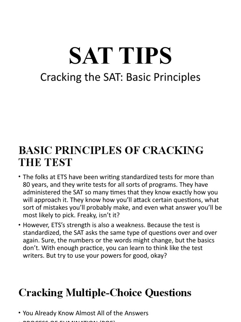 Sat English Tips Day 1 | PDF | Sat | Multiple Choice