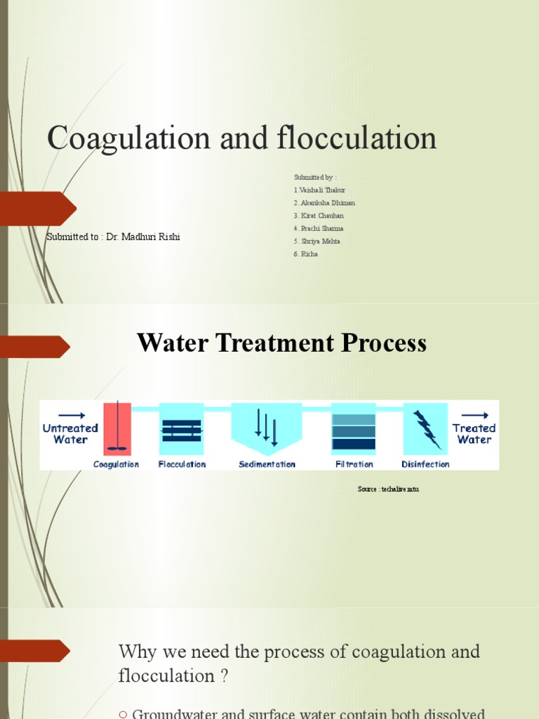Coagulation and Flocculation in Water Treatment | PDF | Chemical ...