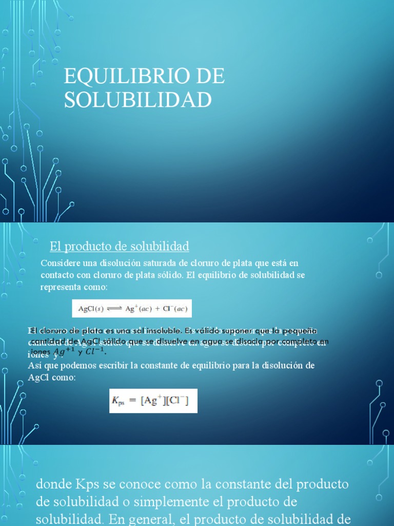 Equilibrio de Solubilidad | PDF | Solubilidad | Equilibrio químico