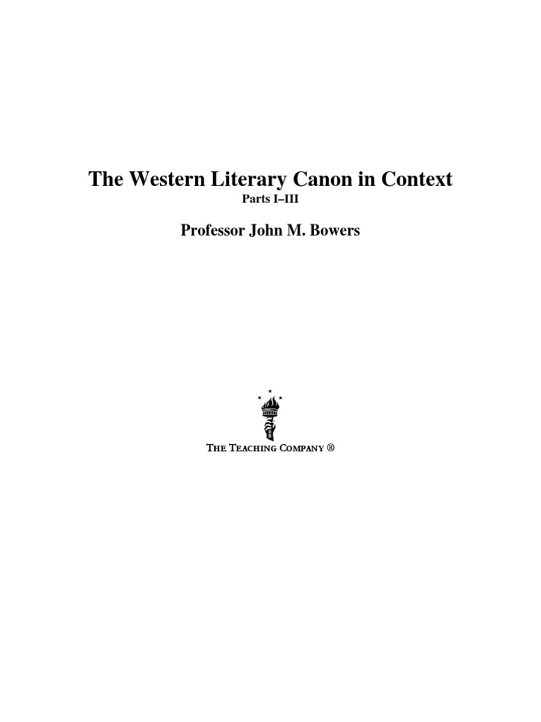 Western Literary Canon in Context | PDF | Epic Of Gilgamesh | Codex