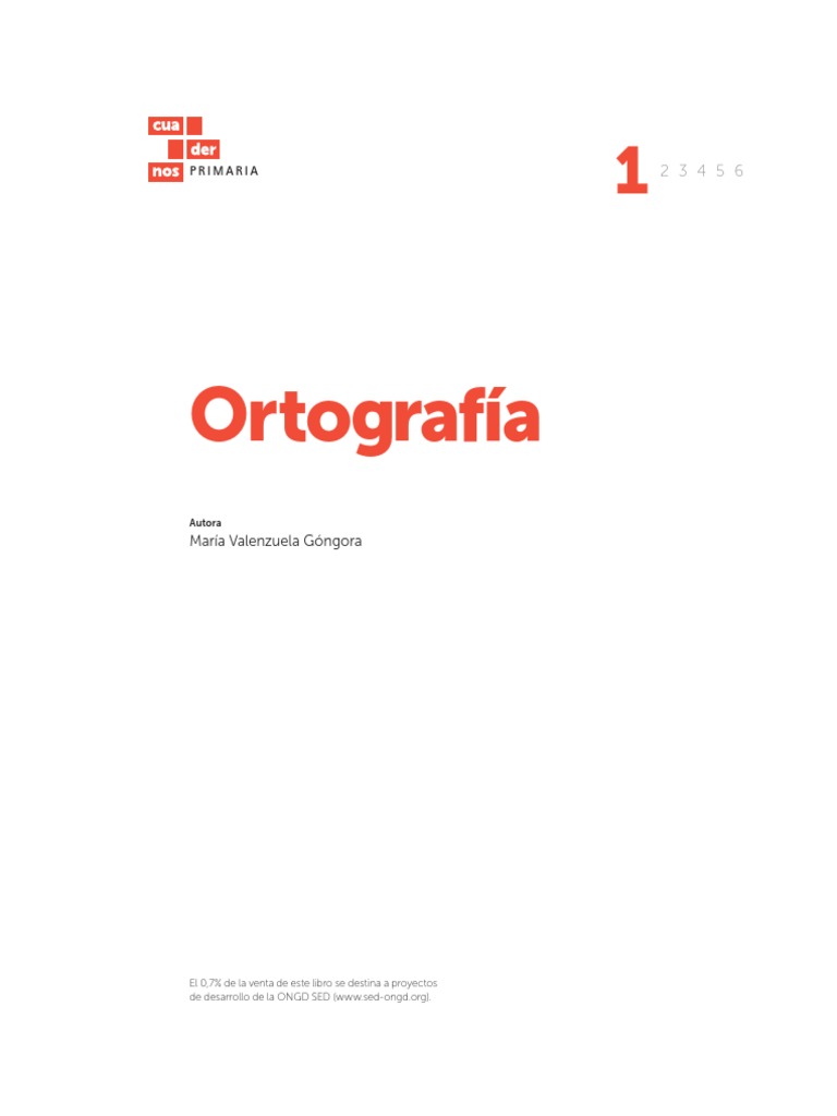 Cuaderno de Ortografía 1.º | PDF | Ortografía