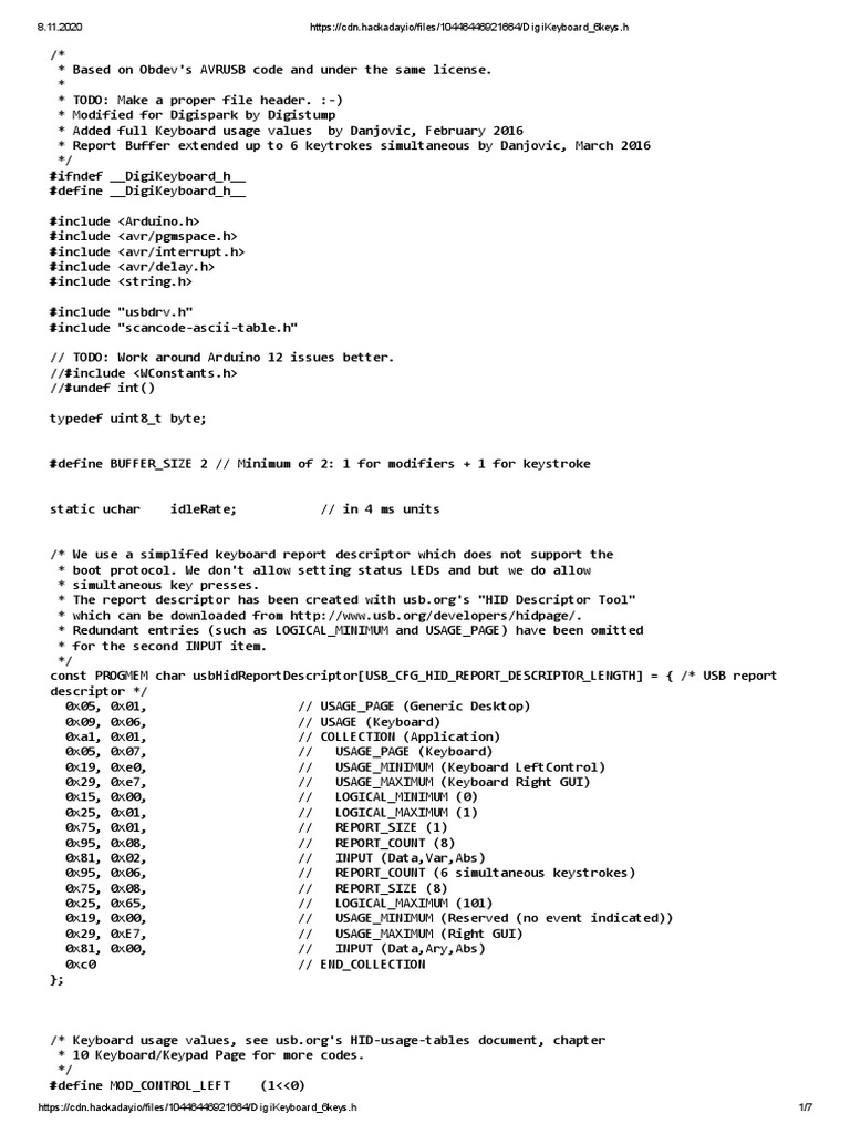 DigiKeyboard 6keys | Download Free PDF | Computer Keyboard | Ibm Pc ...