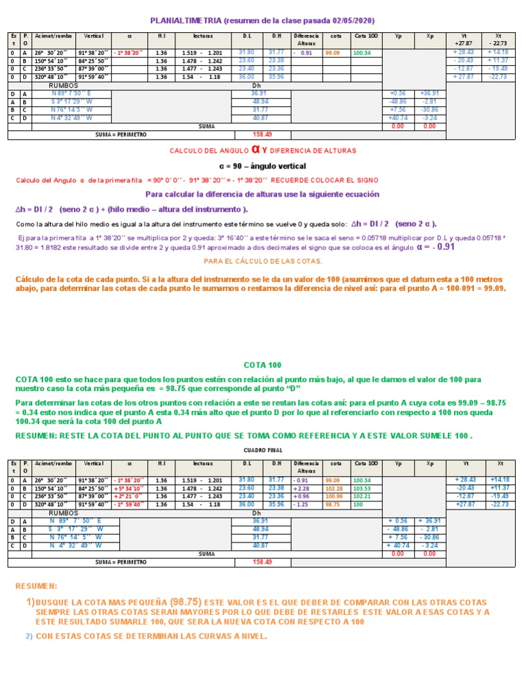 Calculo de Cotas | PDF | Enseñanza de matemática