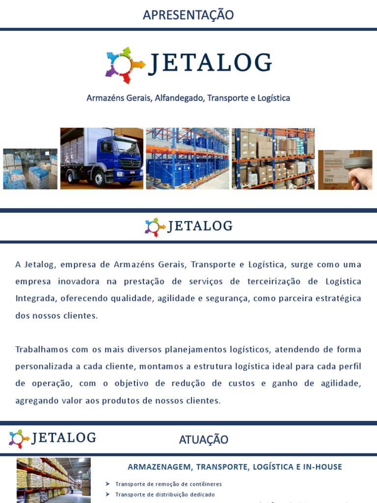 Jetalog: Logística Integrada e Armazéns SP | PDF | Logística | Armazém