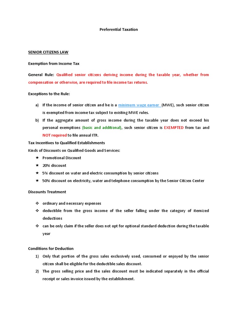 Preferential Taxation | PDF | Tax Deduction | Taxes