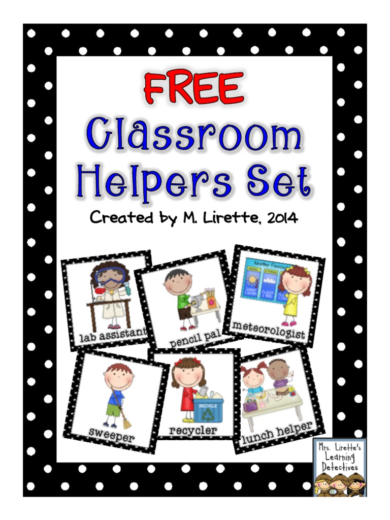 Classroom Helpers Set FREE | PDF