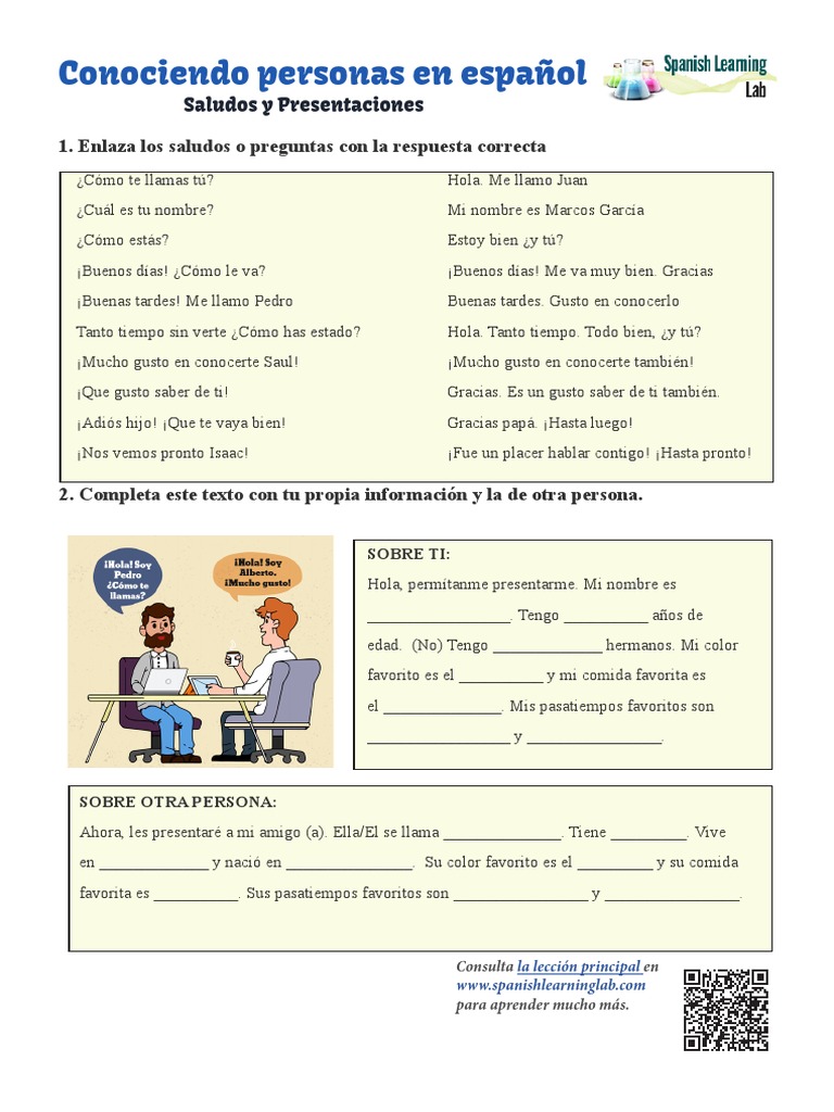 Conociendo Personas en Español | PDF