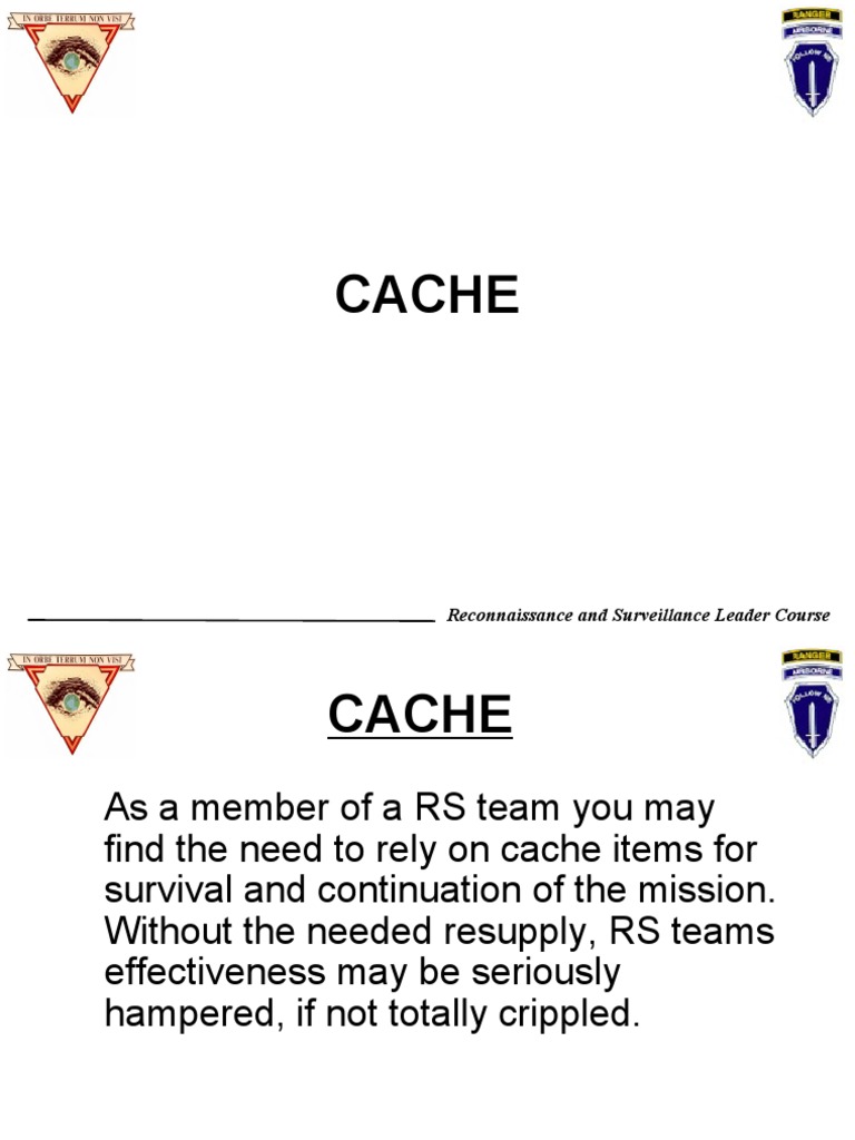 Cache: Reconnaissance and Surveillance Leader Course | PDF ...