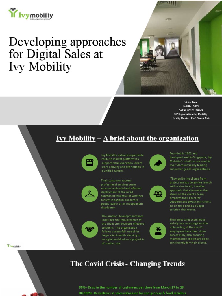 Developing Approaches For Digital Sales at Ivy Mobility | PDF | Retail ...