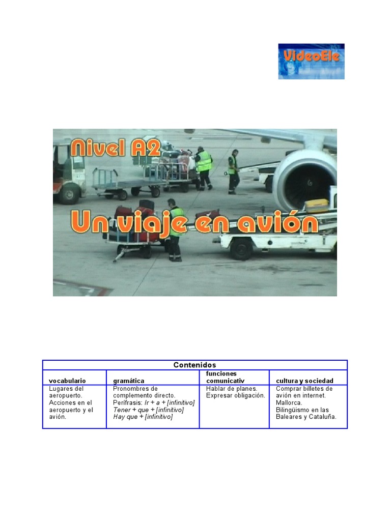 A2 - Un - Viaje - en - Avion - Actividad - 1 | PDF | Auxiliar de vuelo ...