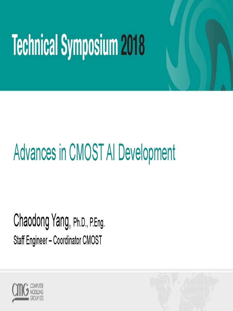 CMG Advances in CMOST AI Development TS2018 | PDF | Machine Learning | Artificial Intelligence