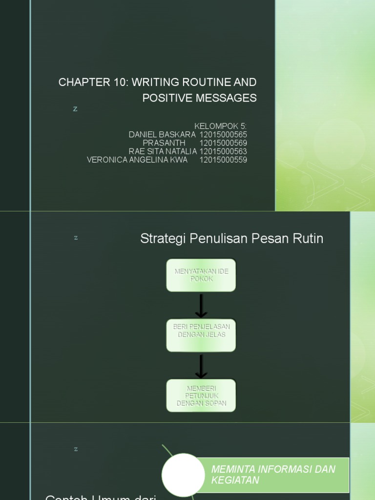 Chapter 10: Writing Routine and Positive Messages | PDF