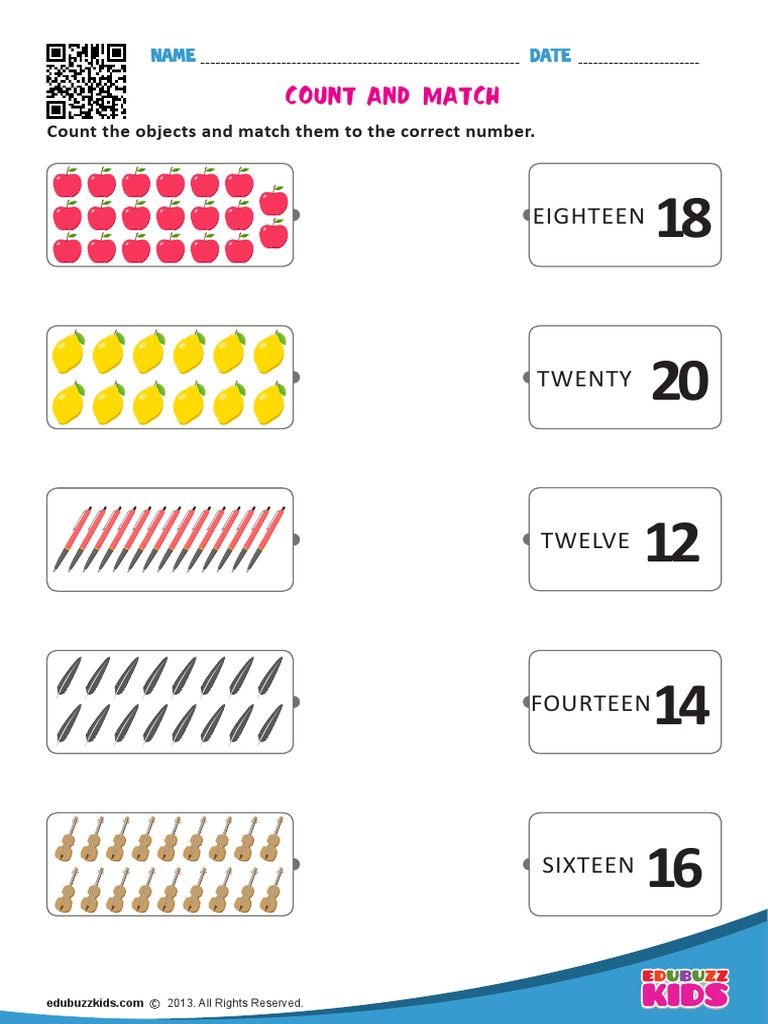 Count and Match Numbers 2 | PDF