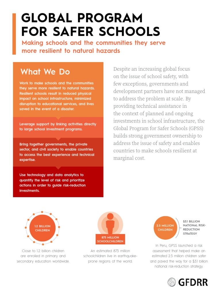 FRAMEWORK Safe Schools | PDF | Infrastructure | Disaster Risk Reduction