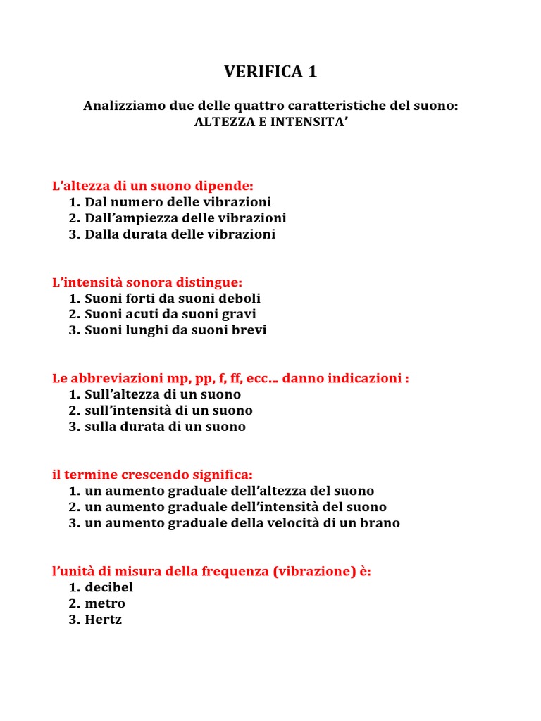 Altezza Intensità Note Pentagramma Chiavi | PDF