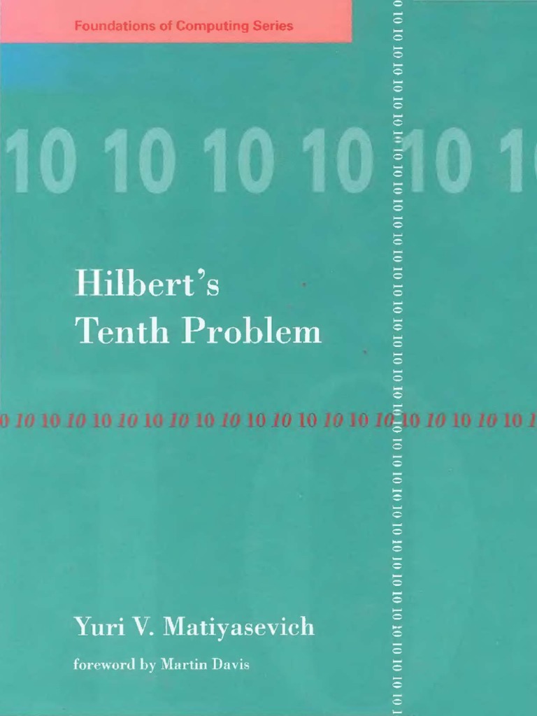 Hilbert's Tenth Problem (Yuri Matiyasevich) | PDF | Equations | Discrete Mathematics