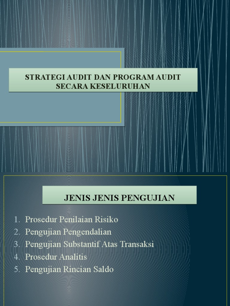Strategi dan Jenis Pengujian Audit | PDF