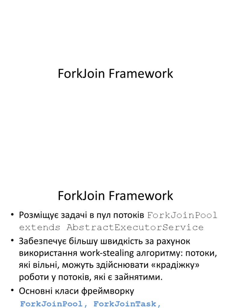 1.8 ForkJoin Framework | PDF