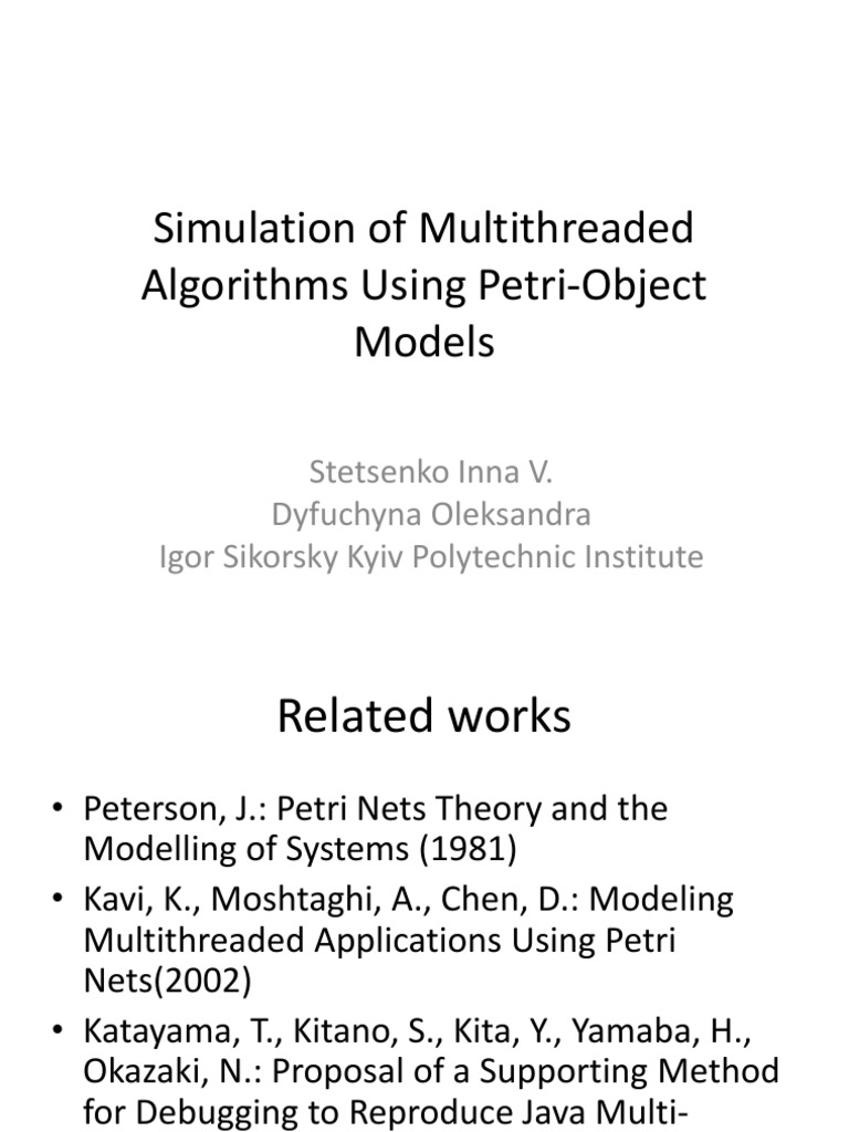 1.12 Simulation of Multithreaded Algorithms Using Petri-Object Models | PDF | Thread (Computing ...