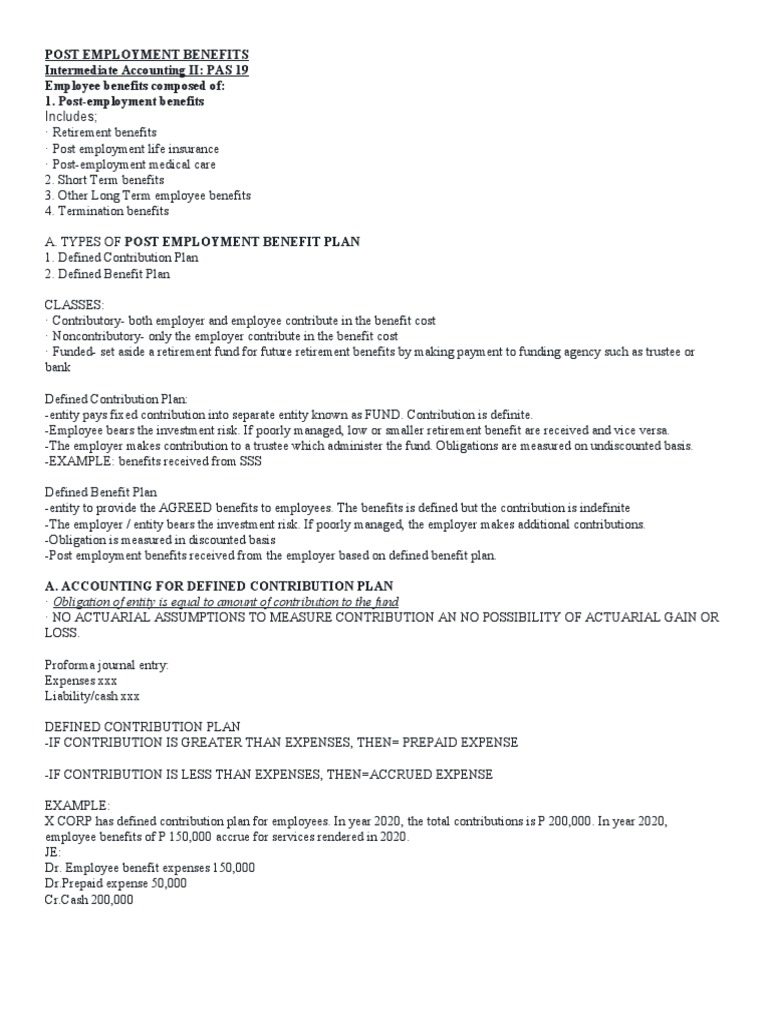Accounting For Defined Contribution Plan | PDF
