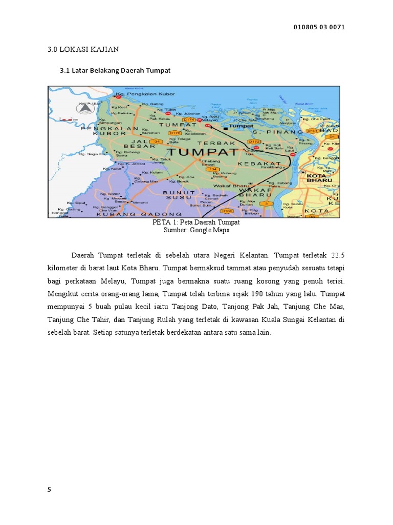 Peta Daerah Tumpat | PDF