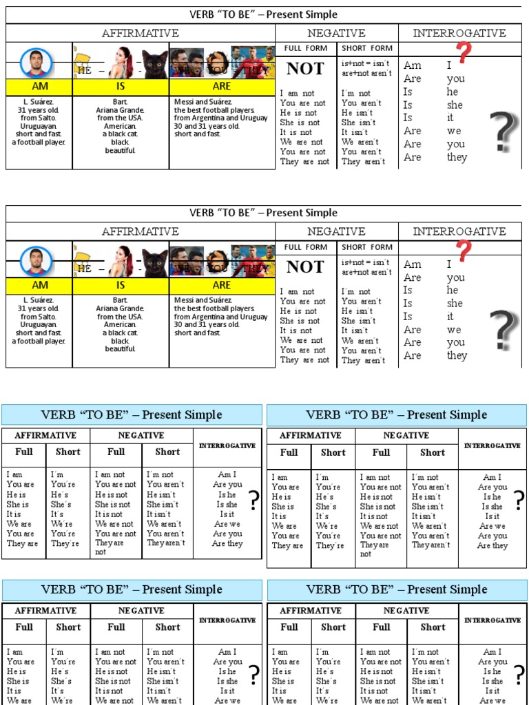 "Present Simple: Verb 'To Be' Guide" | PDF | Semantics | Morphology