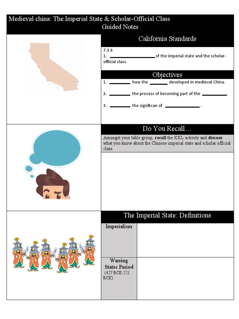 Medieval China Guded Notes | PDF | History Of China | East Asia