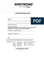 Landlord Authorization for Internet Installation | PDF