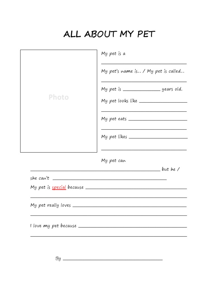 All About My Pet | PDF