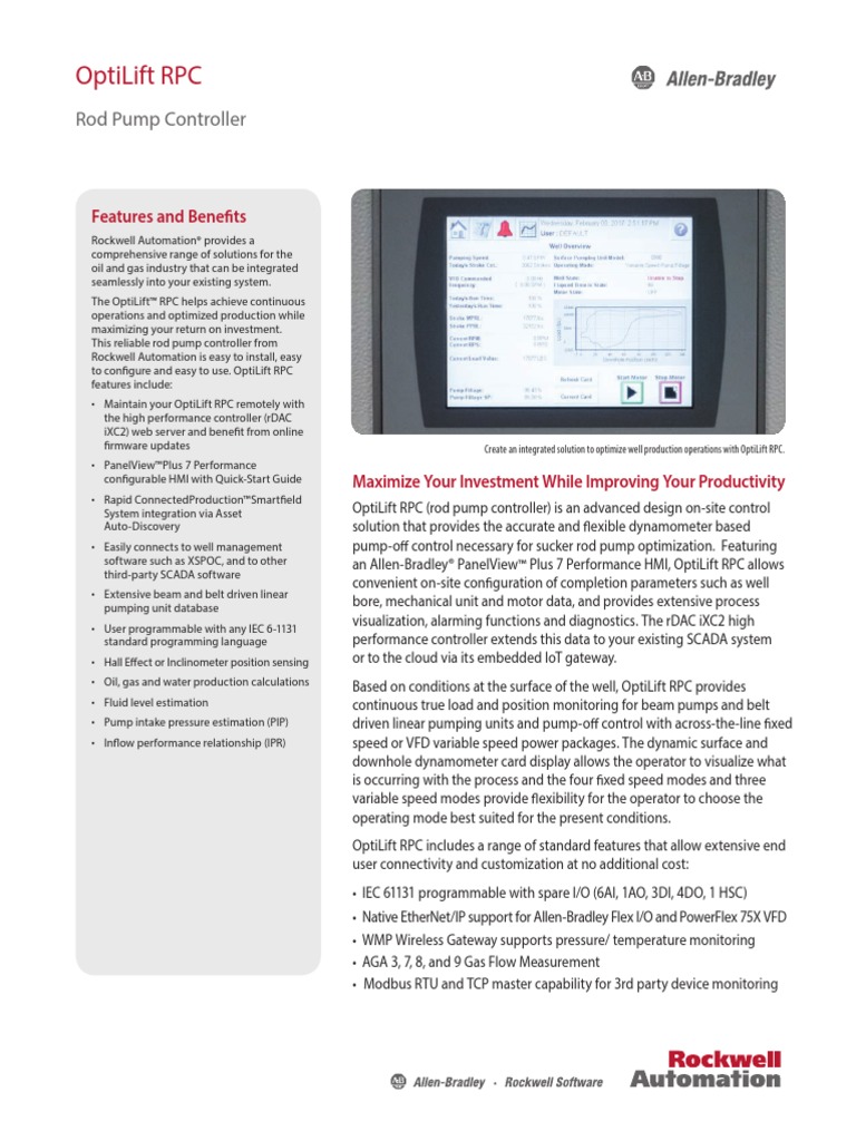 Optilift RPC: Rod Pump Controller | PDF | Scada | Electrical Engineering