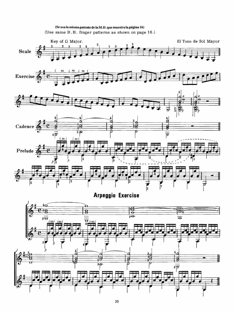 Complete Carcassi Guitar Method Op 60 - Suite en G PDF | PDF