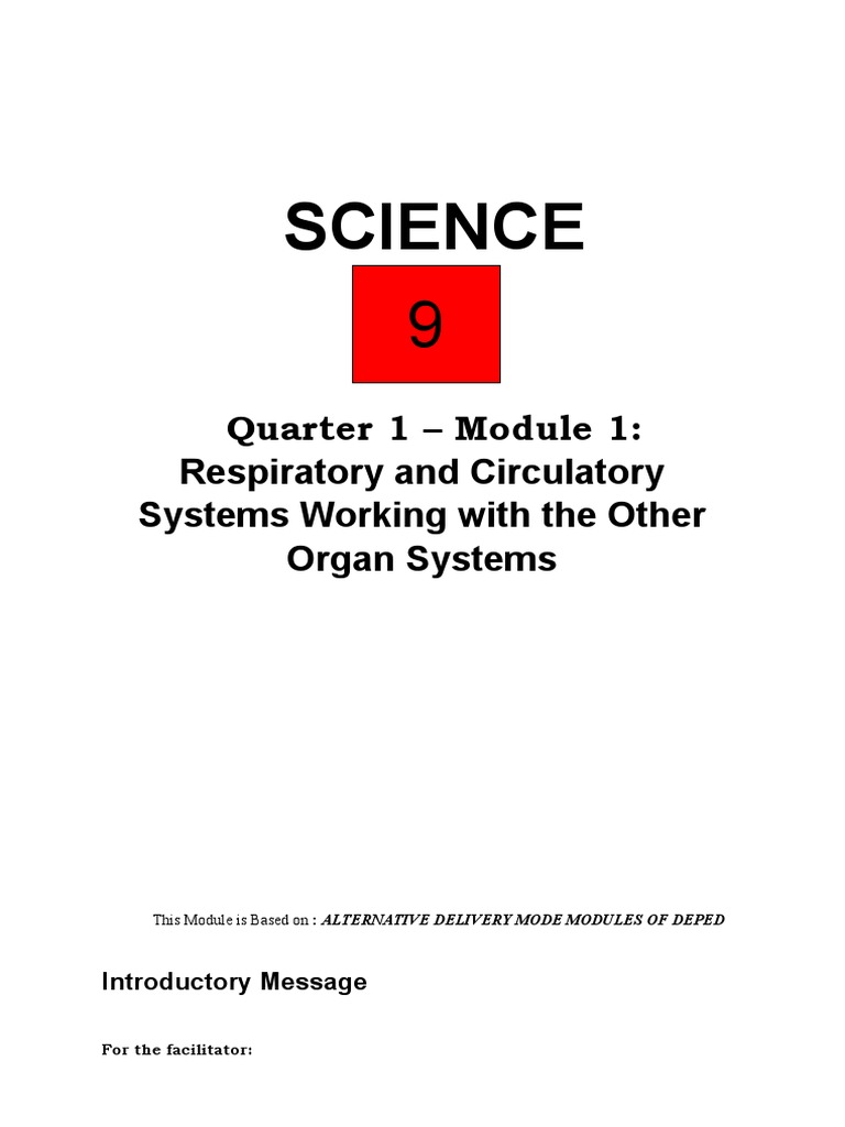 Science 9 (W1) | PDF | Respiratory Tract | Lung