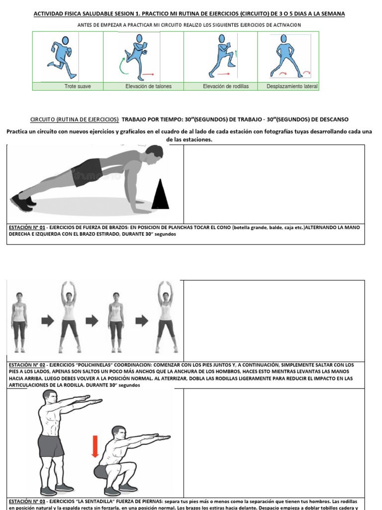 ACTIVIDAD COMPLEMENTARIA # 2 - ACTIVIDAD FISICA SALUDABLE 1 - CIRCUITO - EJERCICIOS 4to GRADO ...