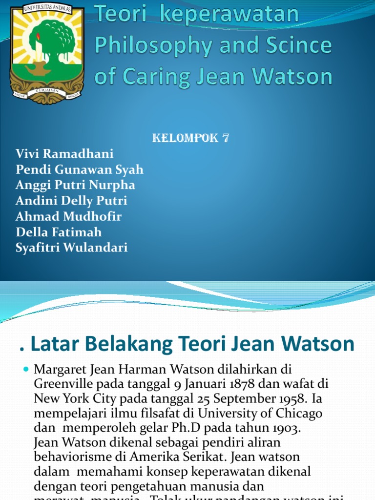 Teori Jean Watson | PDF