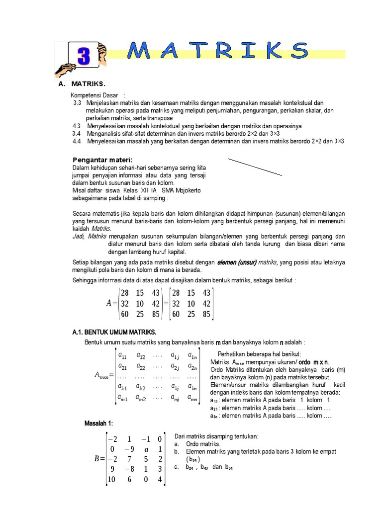 Materi - Tugas Matriks | PDF