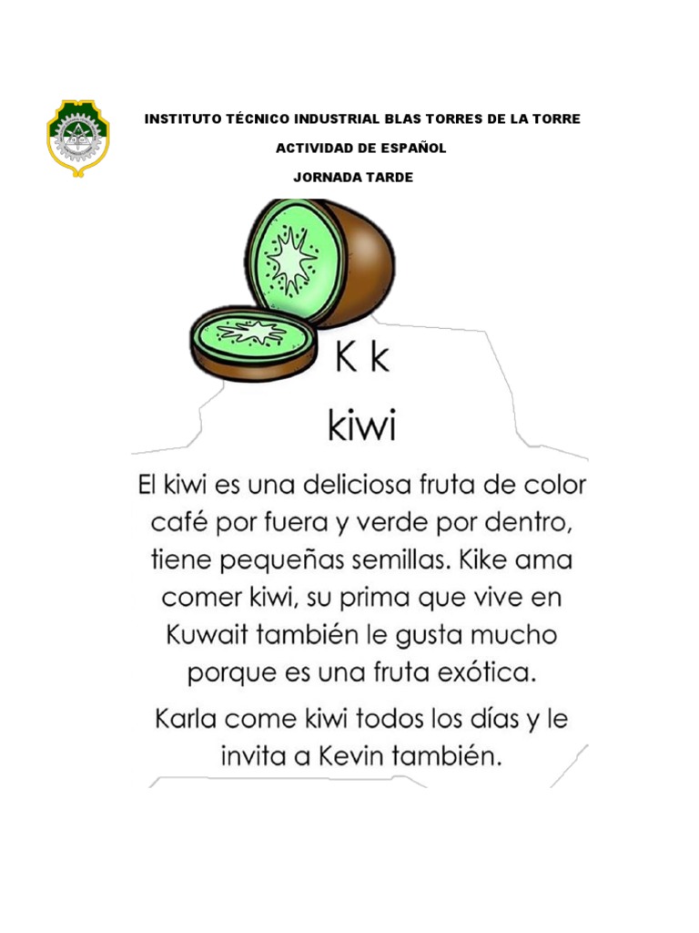 Lectura Comprensiva El Kiwi | PDF
