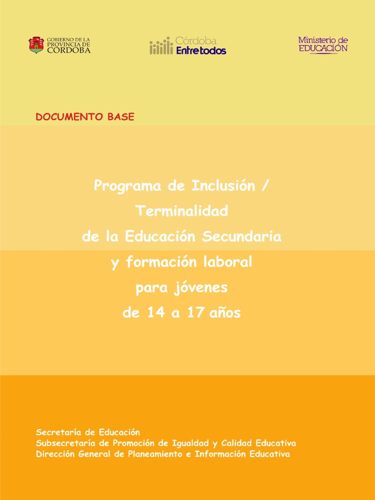 Documento Base PIT 2010 | Descargar gratis PDF | Inclusión (Educación) | Plan de estudios